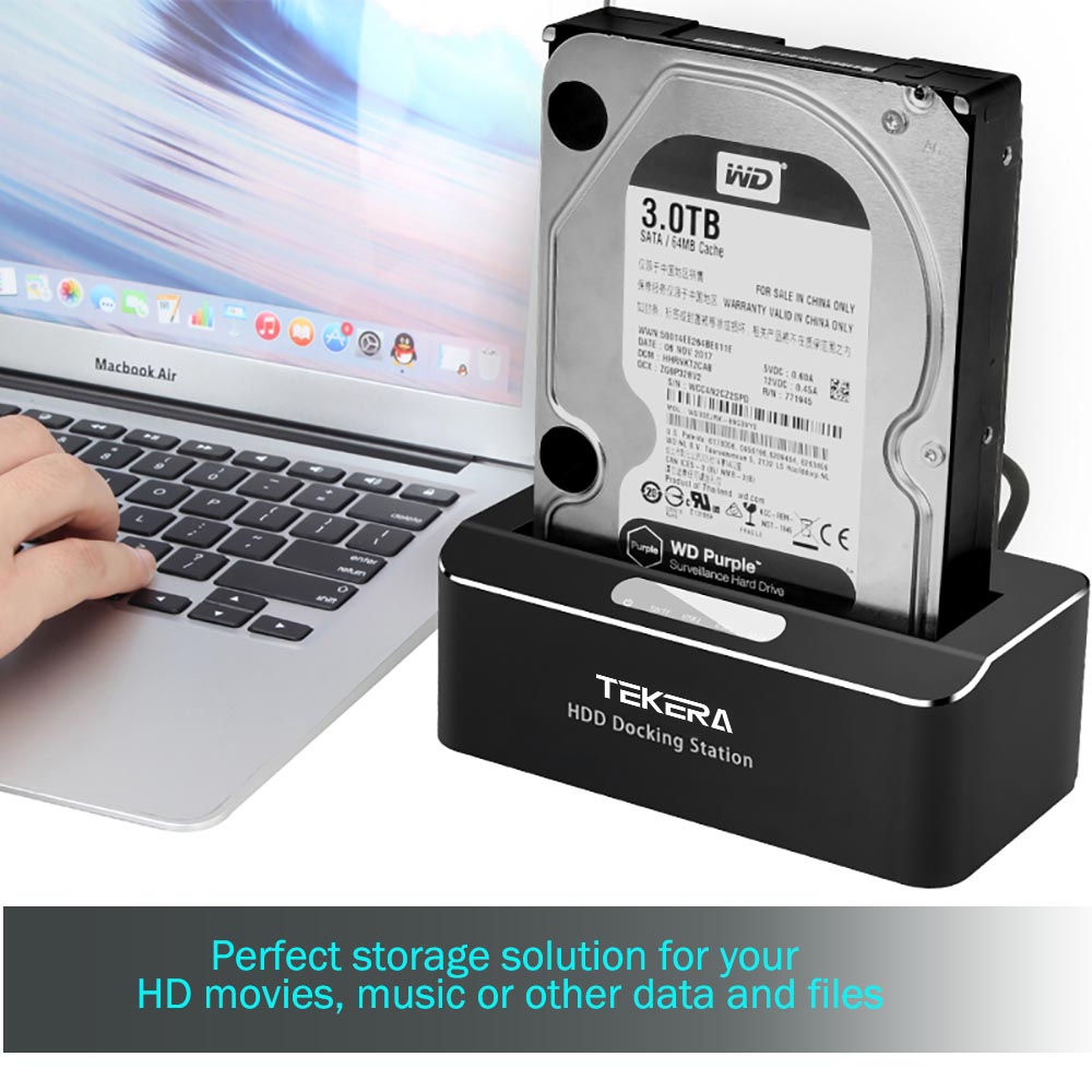 USB 3.0 Single Bay Dock Station to SATA Adapter With Power SSD to USB ...